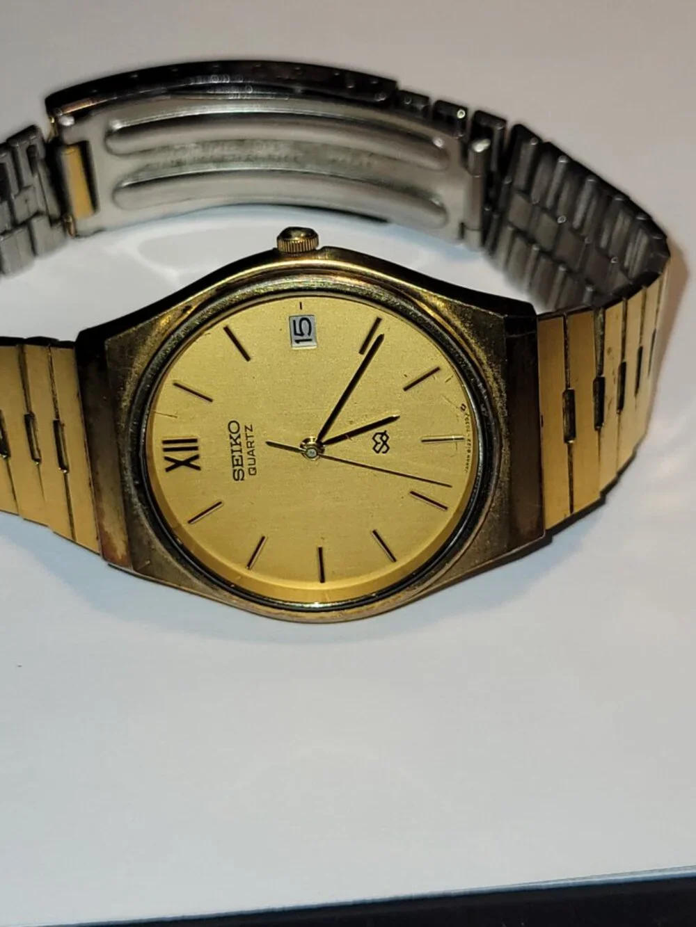 Seiko | Accessories | Vintage March 983 Seiko Sq Quartz 8122729 Gold ...